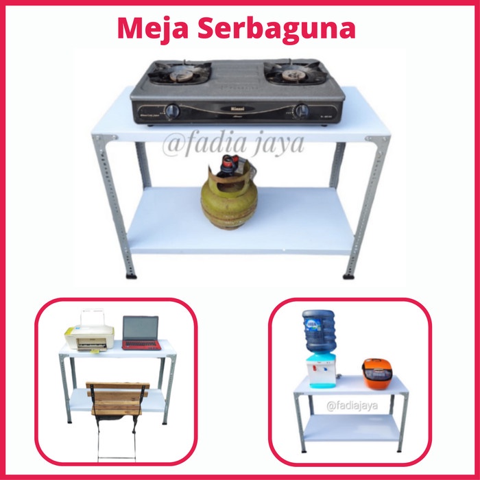 Jual Rak Dapur Meja Besi Siku Rak Kompor Gas 2 Tungku Dapur Portable ...