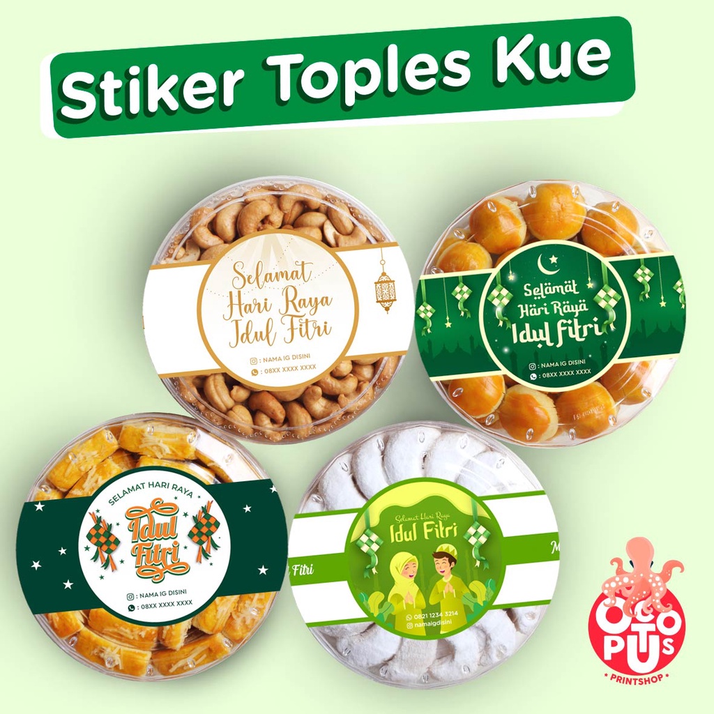 Jual Stiker Segel Toples Kue Idul Fitri | Sticker Custom Toples Kue ... Jual Stiker Segel Toples Kue Idul Fitri | Sticker Custom Toples Kue ...