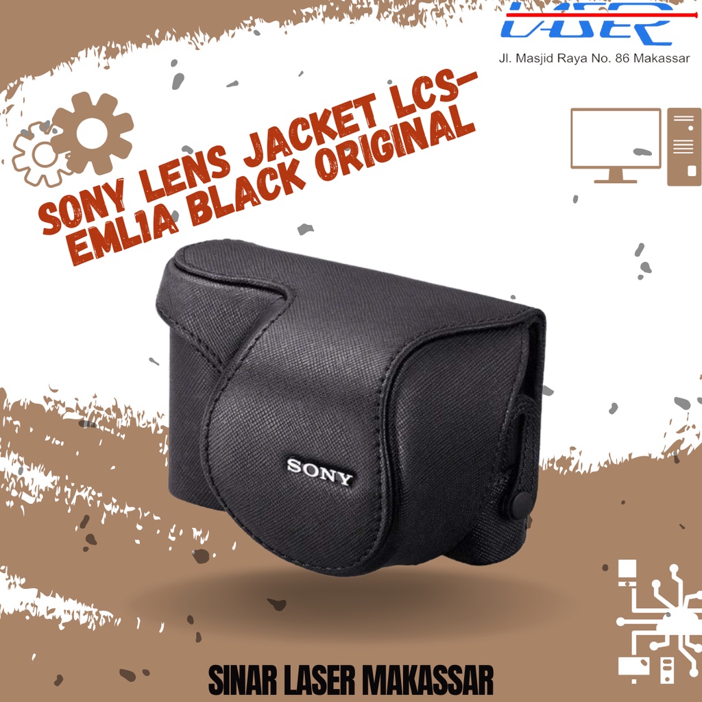 Jual TAS KAMERA SONY LENS JACKET BLACK ORIGINAL / CASE KULIT KAMERA ...