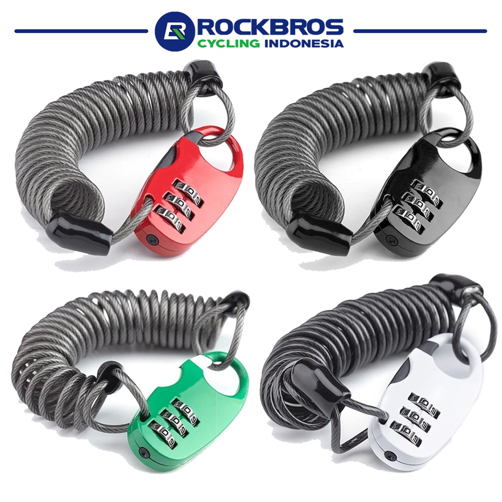 Jual ROCKBROS T520 Kunci Sepeda Bicycle Code Key Lock Steel - Bike lock ...