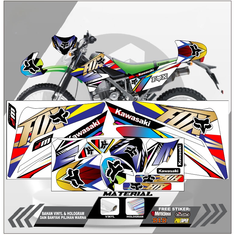Jual STIKER Striping Variasi KLX 150 BF OLD - Sticker Striping Variasi ...