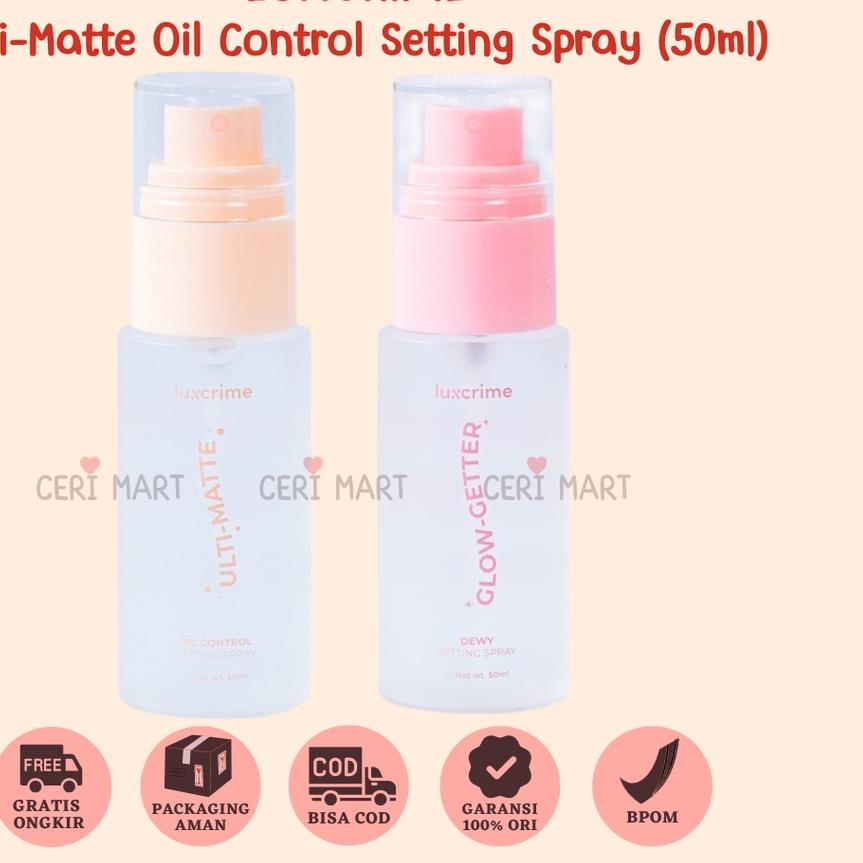 Jual ֍ Luxcrime Glow-Getter Dewy Setting Spray Luxcrime Ulti-Matte Oil ...