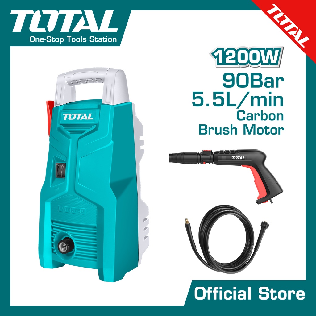 Jual TOTAL High pressure washer 1200W/90Bar (1300PSI) TGT113026 ...