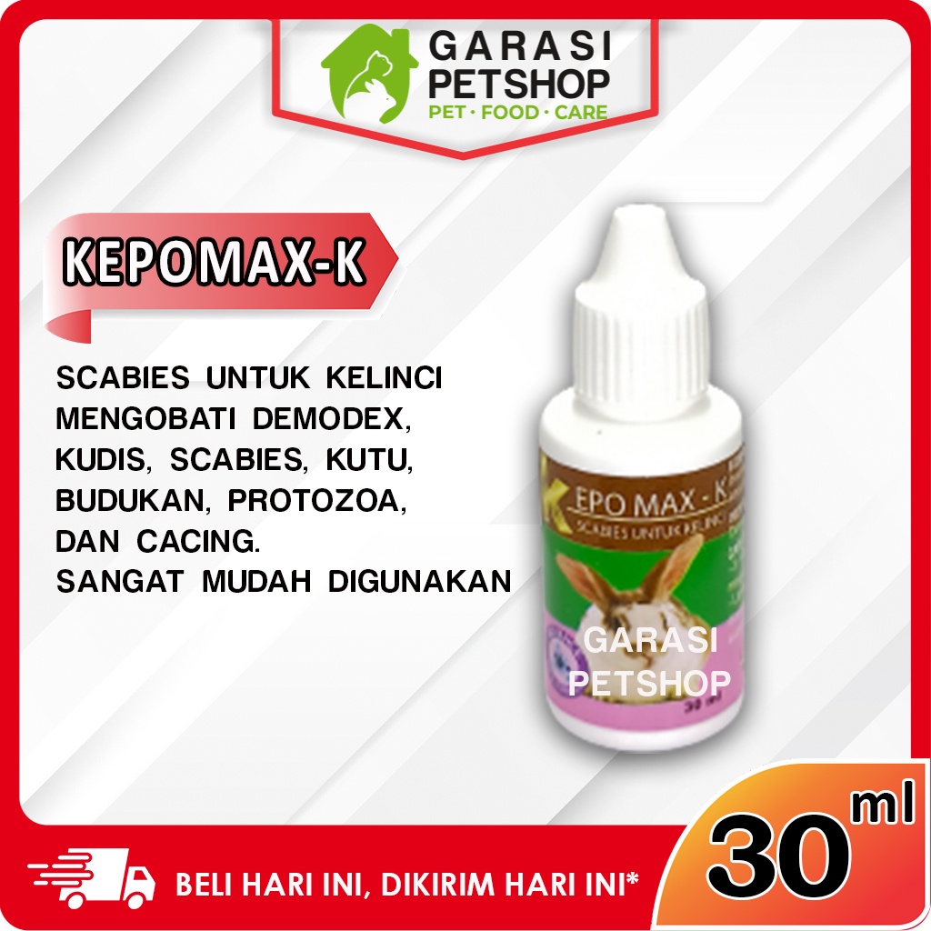 Jual OBAT SCABIES KELINCI KEPOMAX K 30 ML OBAT SCABIES ORAL KEPO MAX ...