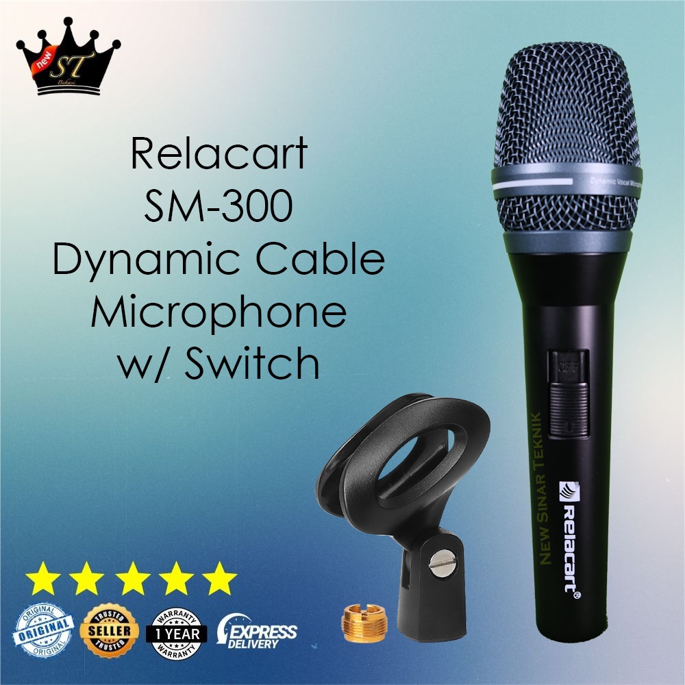 Jual Relacart SM-300 SM300 SM 300 Mic Dynamic Microphone with Switch ...