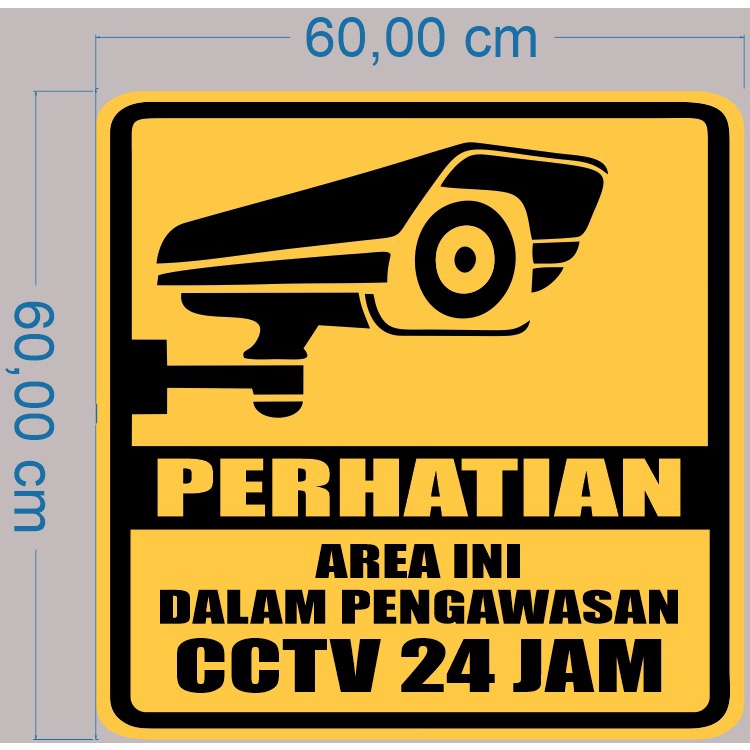 Jual Spanduk CCTV ukuran 60 x 60 cm anti maling | Shopee Indonesia