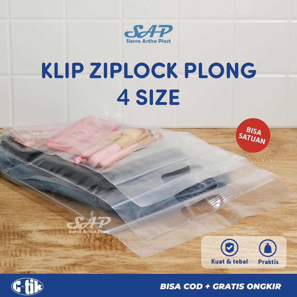 Jual Harga Per LEMBAR / Plastik KLIP Plong Ziplock 20x30+6cm - 25x35 ...