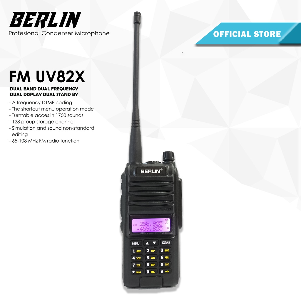 Jual Handie Talkie HT Berlin FM UV82X Original | Walkie Talkie | Shopee ...