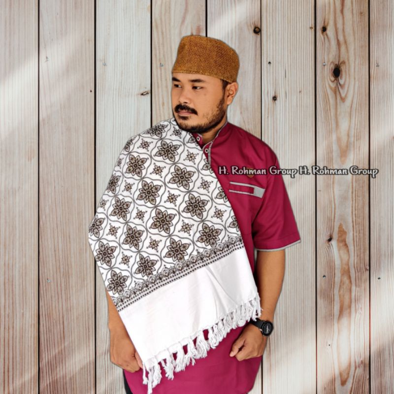 Jual SORBAN KASHMIRI SORBAN AR RIDA MOTIF LOGO NU SERBAN NU TEROMPAH ...