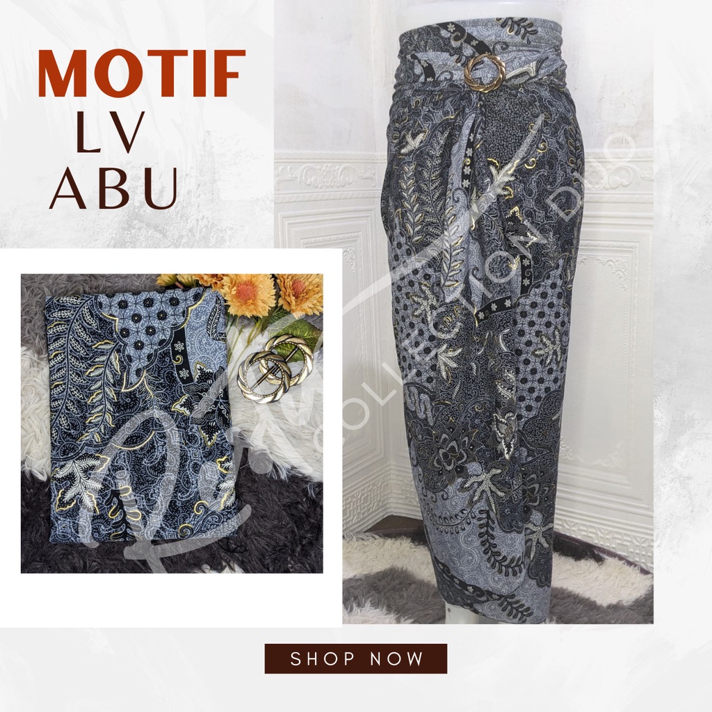 Jual LV, Rok Lilit Warp Skirt Serut Songket Jumputan Panjang Motif ...