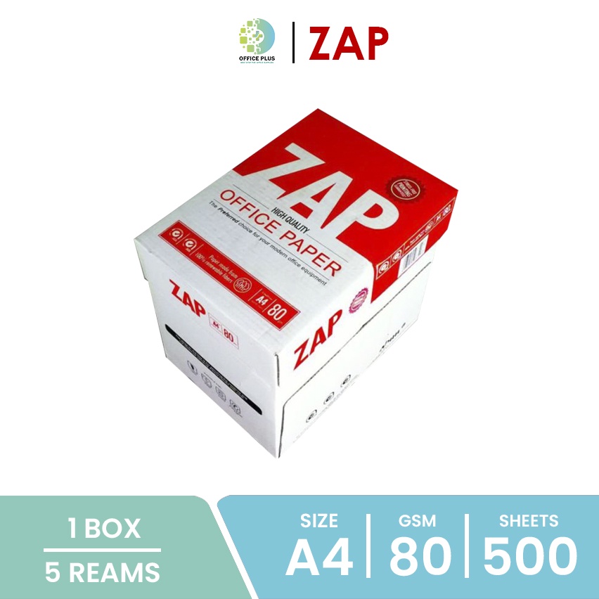 Jual ZAP Kertas HVS A4 80 gsm 1 BOX 1 DUS Instant / Sameday | Shopee ...