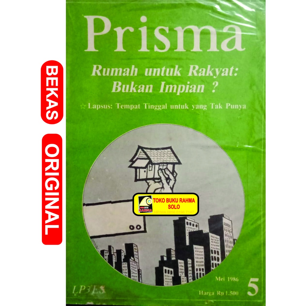 Jual Majalah Prisma Mei 1986 Rumah untuk Rakyat Bukan Impian? LP3ES ...
