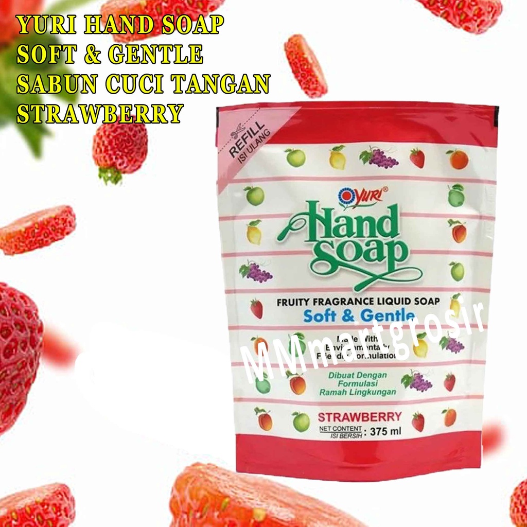 Jual Yuri Hand Soap/ Soft & Gentle/ Sabun Cuci Tangan Strawberry/ 375ml ...