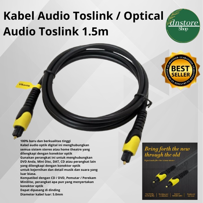 Jual Kabel Audio Optic 1.5M/Kabel Toslink 1.5M/kabel Optical | Shopee ...