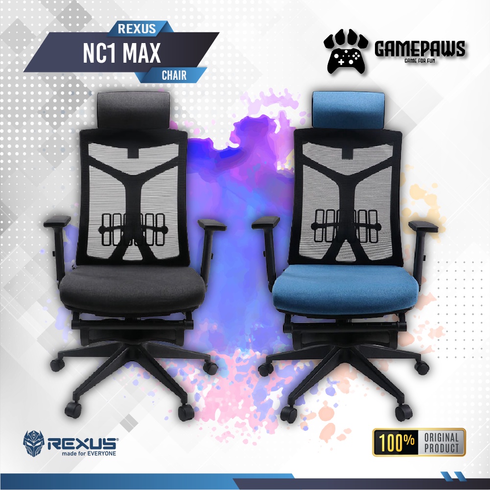 Jual Rexus Ergonomic Office Chair Kursi Kantor NC-1 / NC1 Max | Shopee ...