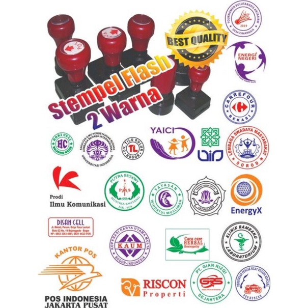 Jual STEMPEL FLASH OTOMATIS 2 WARNA | STEMPEL OTOMATIS DESIGN CUSTUM 2 WARNA | Shopee Indonesia