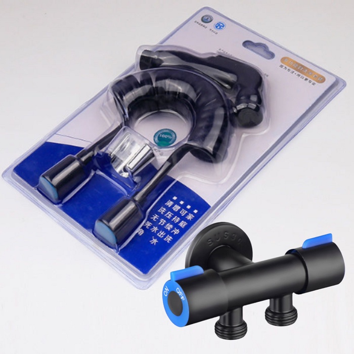 Jual Paket Jet shower bidet HITAM & stop Kran Tee jet semprotan washer ...