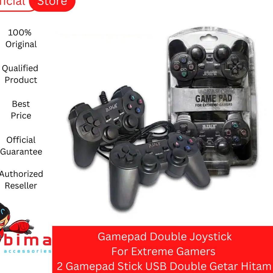 Jual ۩ Gamepad Double Black M-TECH Joystick 2 Hitam MTECH Game pad ...