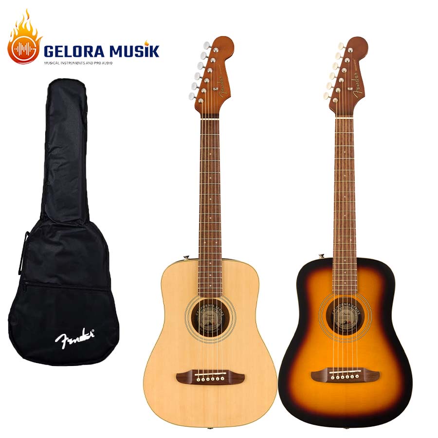 Jual Gitar MIni Akustik Fender California Redondo w/Bag, Sunburst ...