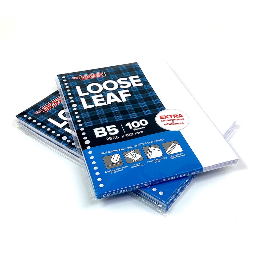 Jual BIG BOSS Loose Leaf Isi Binder A5 B5 Polos 100 Lembar | Shopee Indonesia