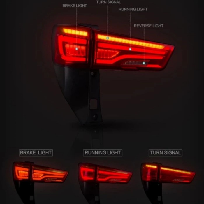 Jual All new INNOVA 2016-2022 Stoplamp lampu belakang tail light LED V2 ...