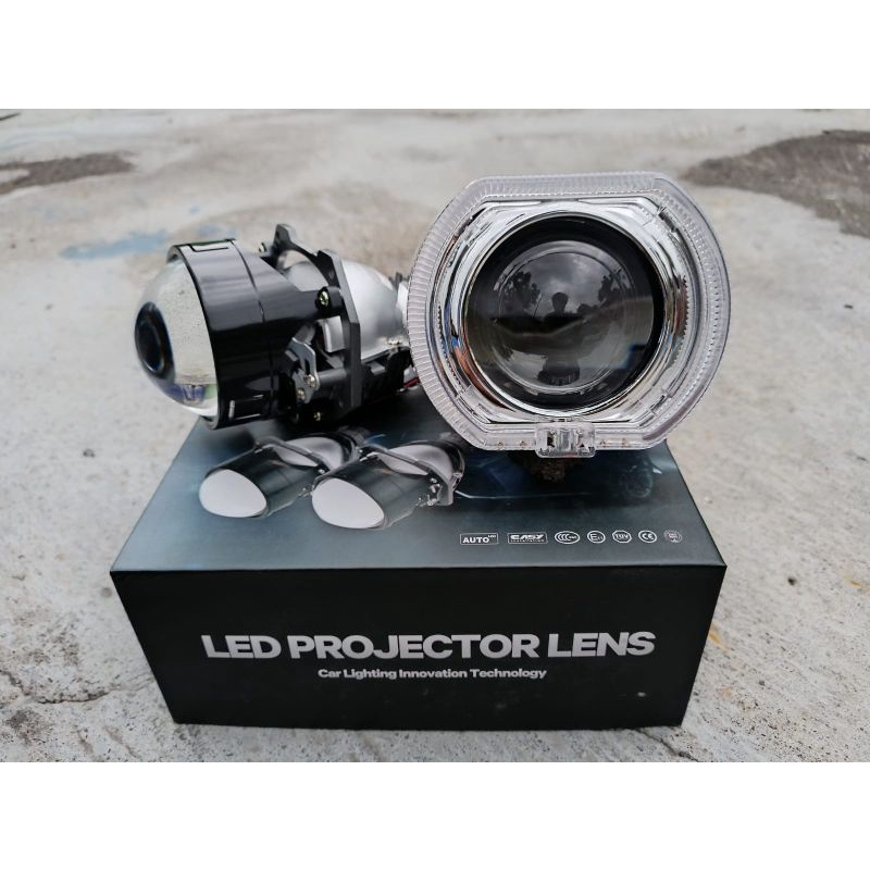Jual Lampu biled wst iphcar 2,5inch set Shroud bmw classic+devileye led ...