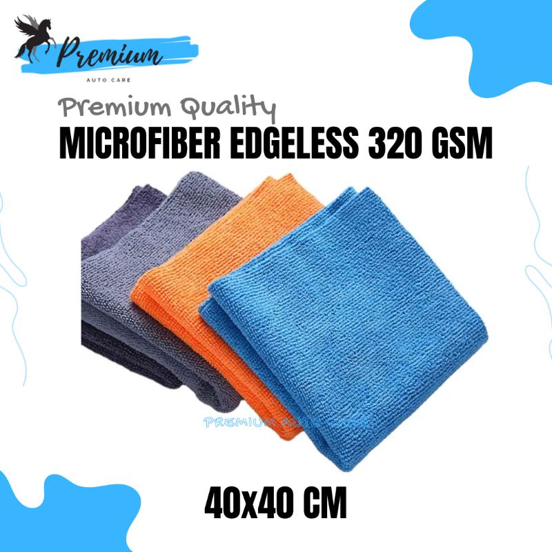 Jual Kain Lap Microfiber Edgeless 40x40cm 320gsm Premium Quality | Shopee Indonesia