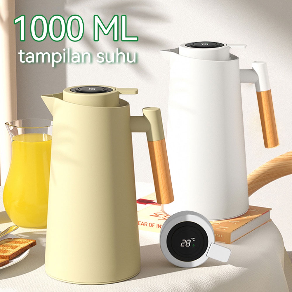 Jual 1000ml Termos Air Panas Jugs / Termos Air Panas Kaca 1L Display ...