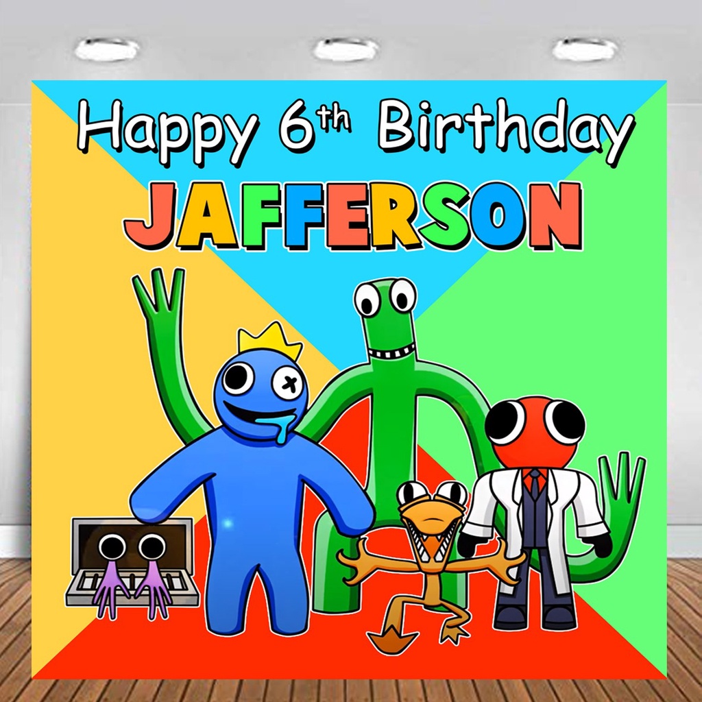 Jual Rainbow Friends Backdrop Backdrop Banner Flexi Birthday / Hiasan ...