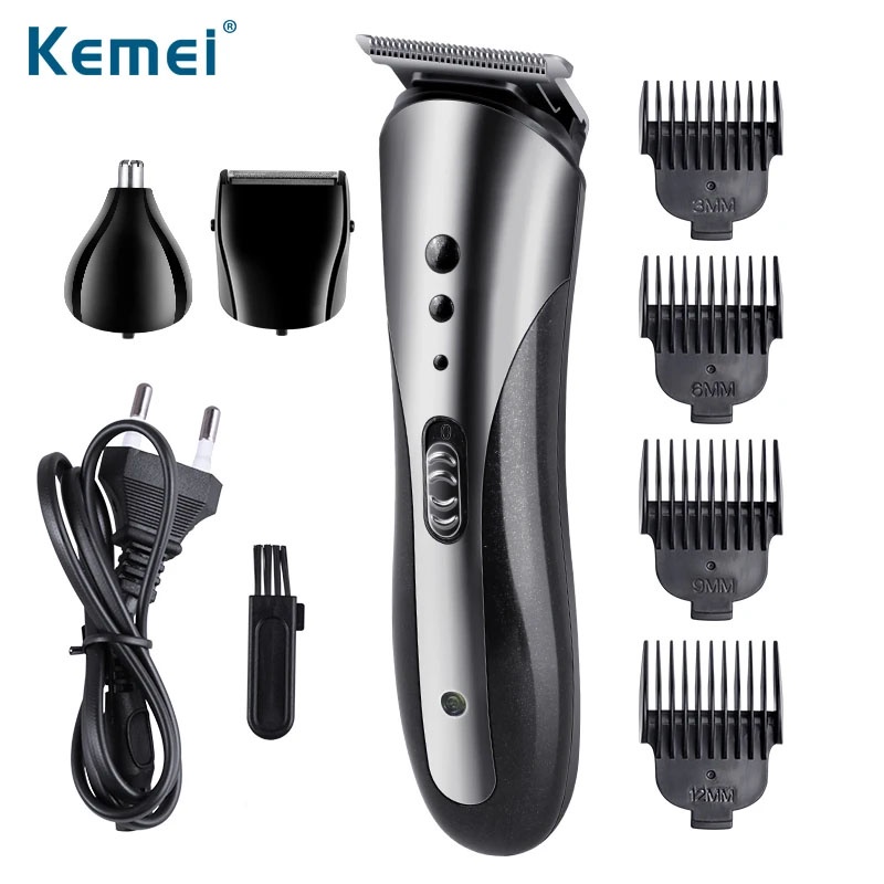 Jual KEMEI KM-1407 3in1 Mesin Cukur Rambut Kumis Bewok Bulu Hidung Grooming | Shopee Indonesia