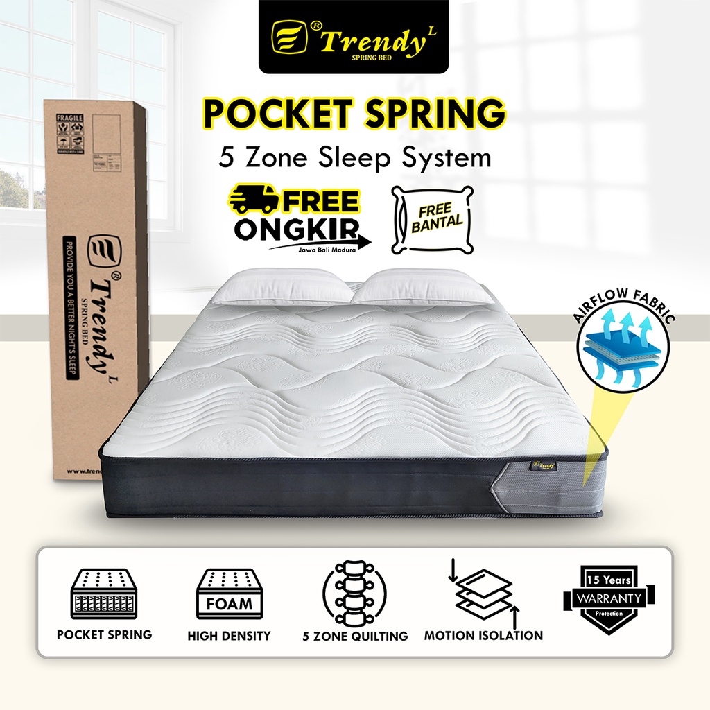 Jual Trendy Pocket Spring 26cm - Kasur Spring Bed Vacuum Press Roll ...