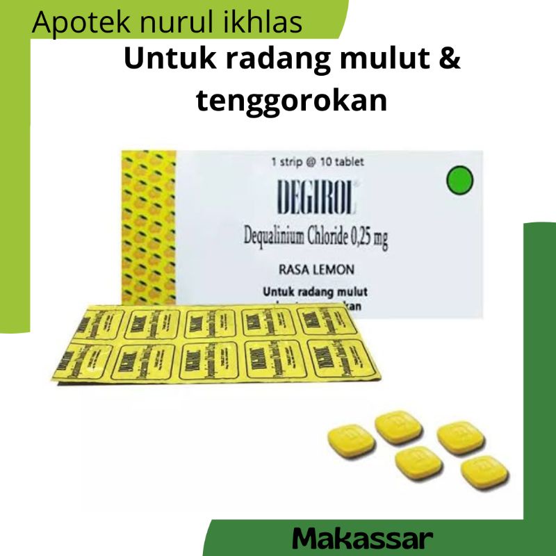 Jual DEGIROL tablet hisap untuk radang tenggorokan perstrip isi 4/ isi ...
