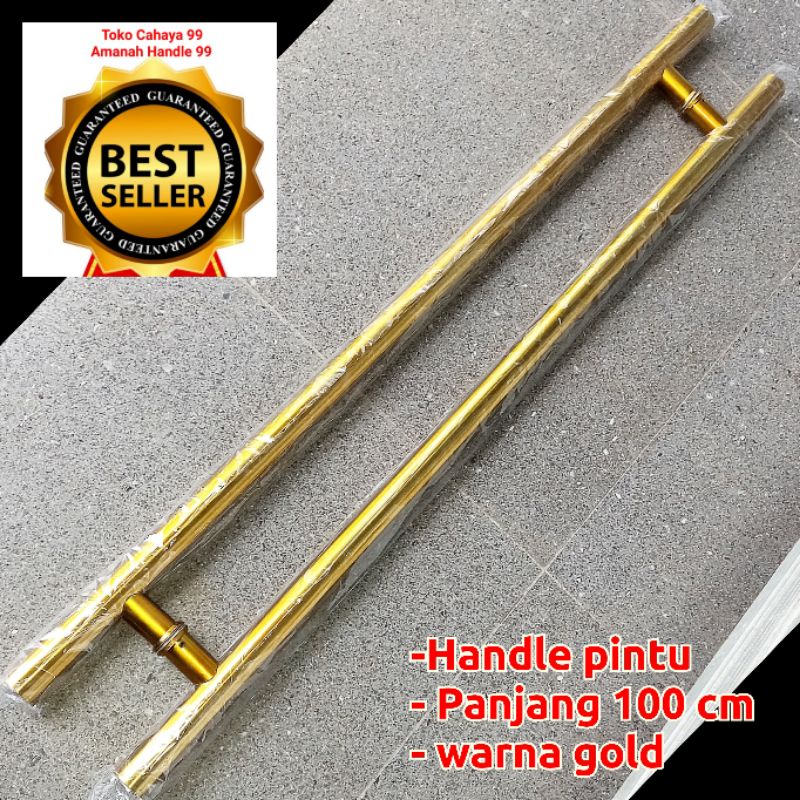 Jual Long Handle pintu kaca gold panjang 100cm# Gagang pintu kaca gold ...