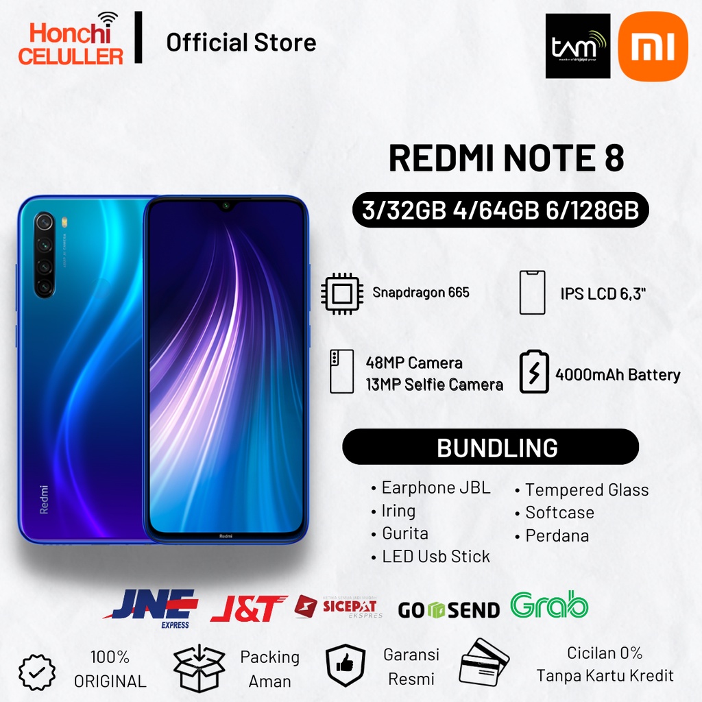 Jual Xiaomi Redmi Note 8 6/128GB 4/64GB 3/32GB Garansi Resmi Xiaomi ...