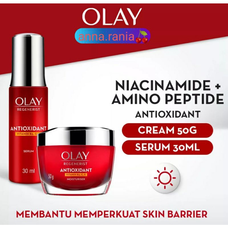 Jual Olay Skin Barrier Antioxidant Moisturizer 50 Gr Serum 30 ml Skin ...