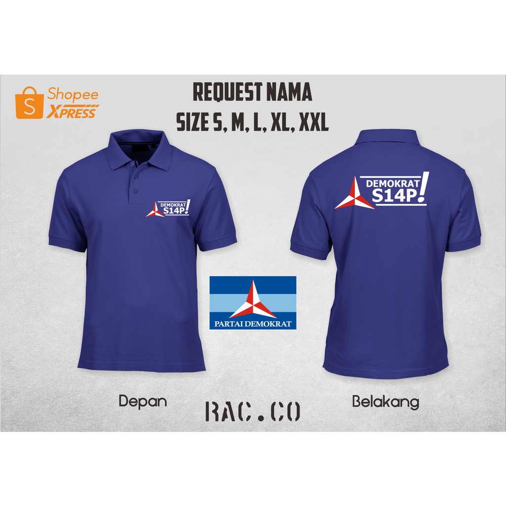 Jual [COD] Kaos polo partai Demokrat Siap - Katun Asli | Shopee Indonesia
