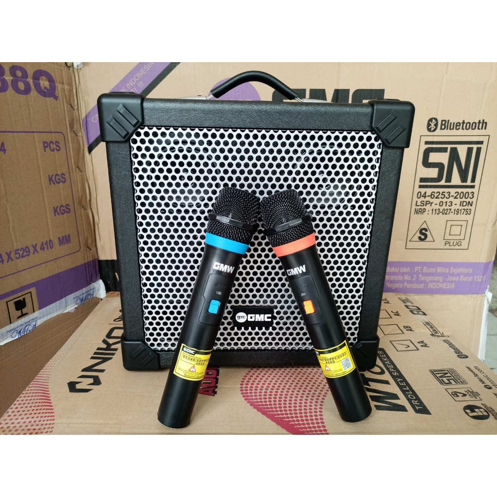 Jual Speaker Bluetooth Portable GMC 888Q 6.5 inch SNI Karaoke Termasuk ...