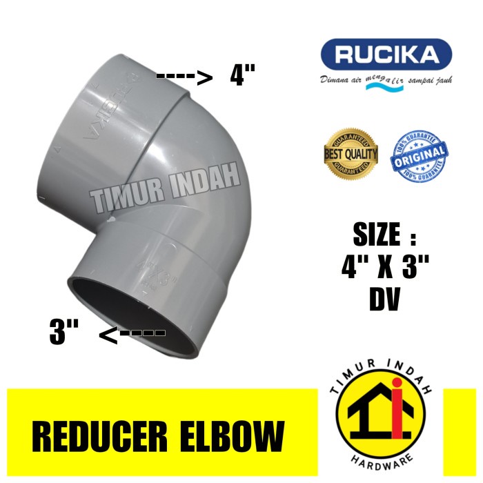 Jual Reducer Elbow 4" x 3" / Reducer Knee 4" x 3" DV - RUCIKA | Shopee ...