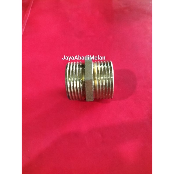 Jual DOUBLE NEPLE KUNINGAN 1 X 1 / FITING KUNINGAN 1X1 DOBEL NEPEL ...