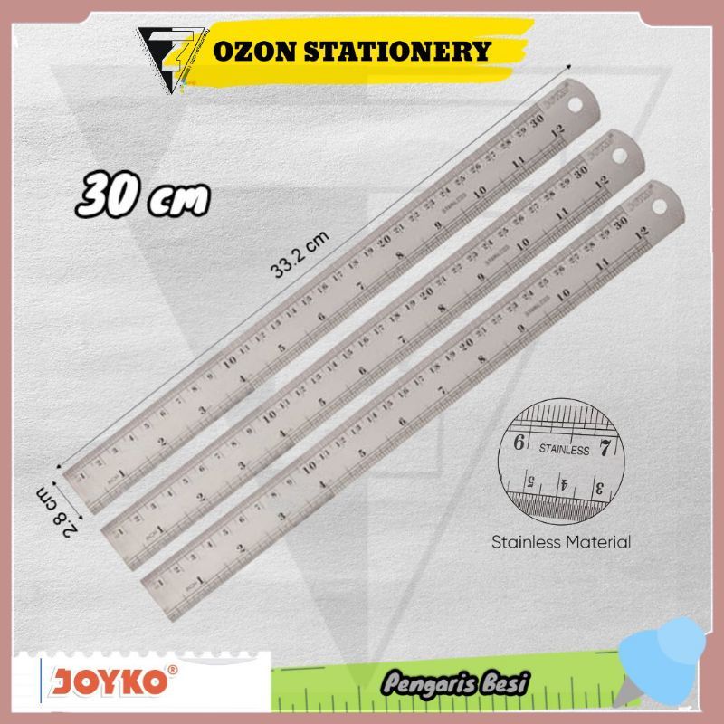 Jual Joyko - Ruler Stainless 30cm Penggaris Besi - Pcs | Shopee Indonesia