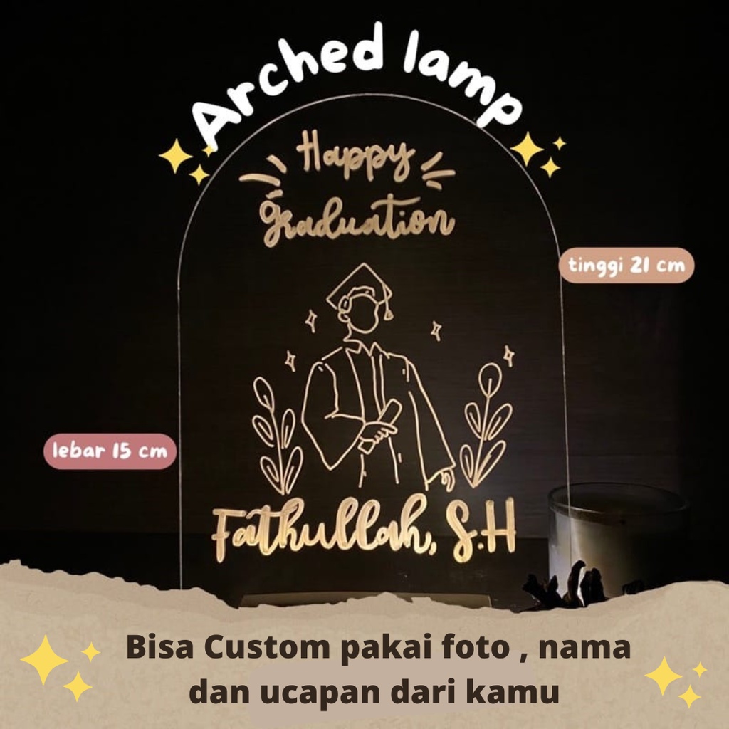 Jual Kado Hadiah Hampers Wisuda Akrilik Custom Graduation Birthday ...