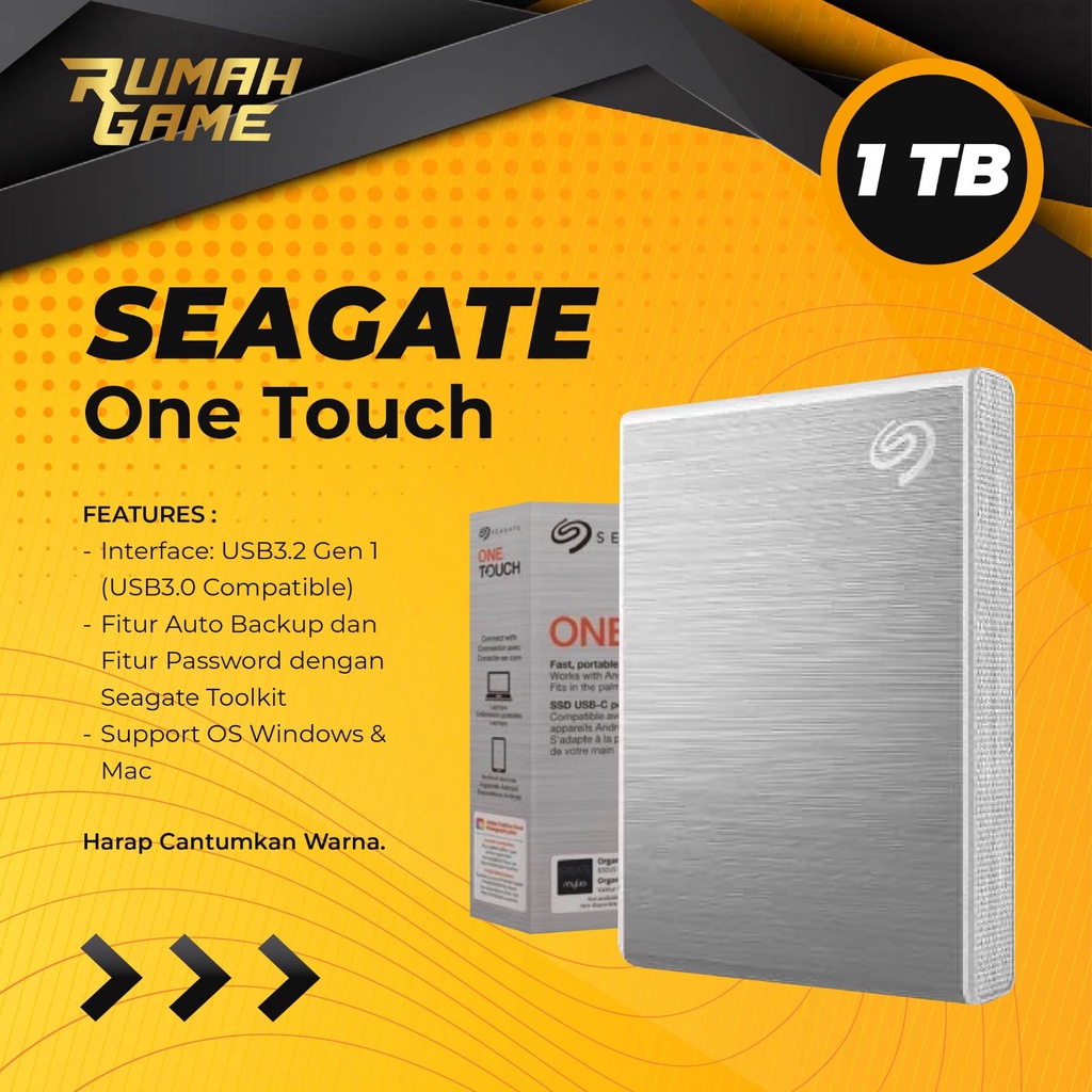 Jual Seagate One Touch 1TB HDD / Hardisk Eksternal 1TB USB3.2 Harddisk External | Shopee Indonesia