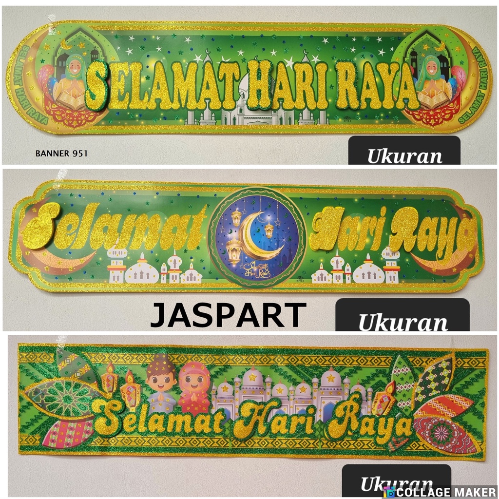 Jual TEMPELAN LEBARAN HIASAN IDUL FITRI BANNER LEBARAN MURAH MERIAH ...