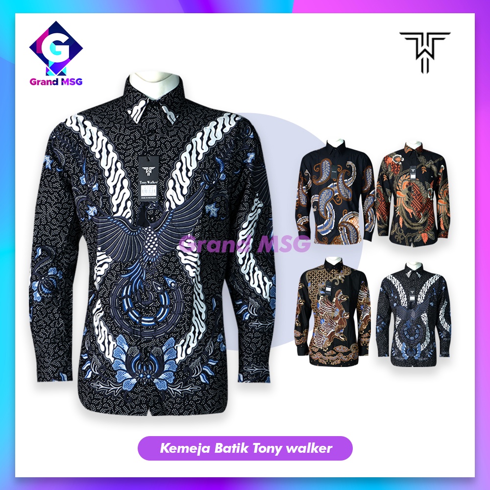 Jual Kemeja Batik Pria Lengan Panjang Tony Walker Felis Paolo Original Reguler Slimfit Baju ...