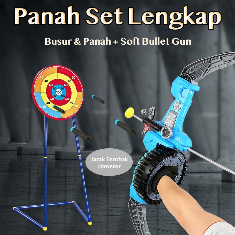 Jual Mainan Edukasi Ganda Anak Panah Panahan Archery dan Soft Bullet ...