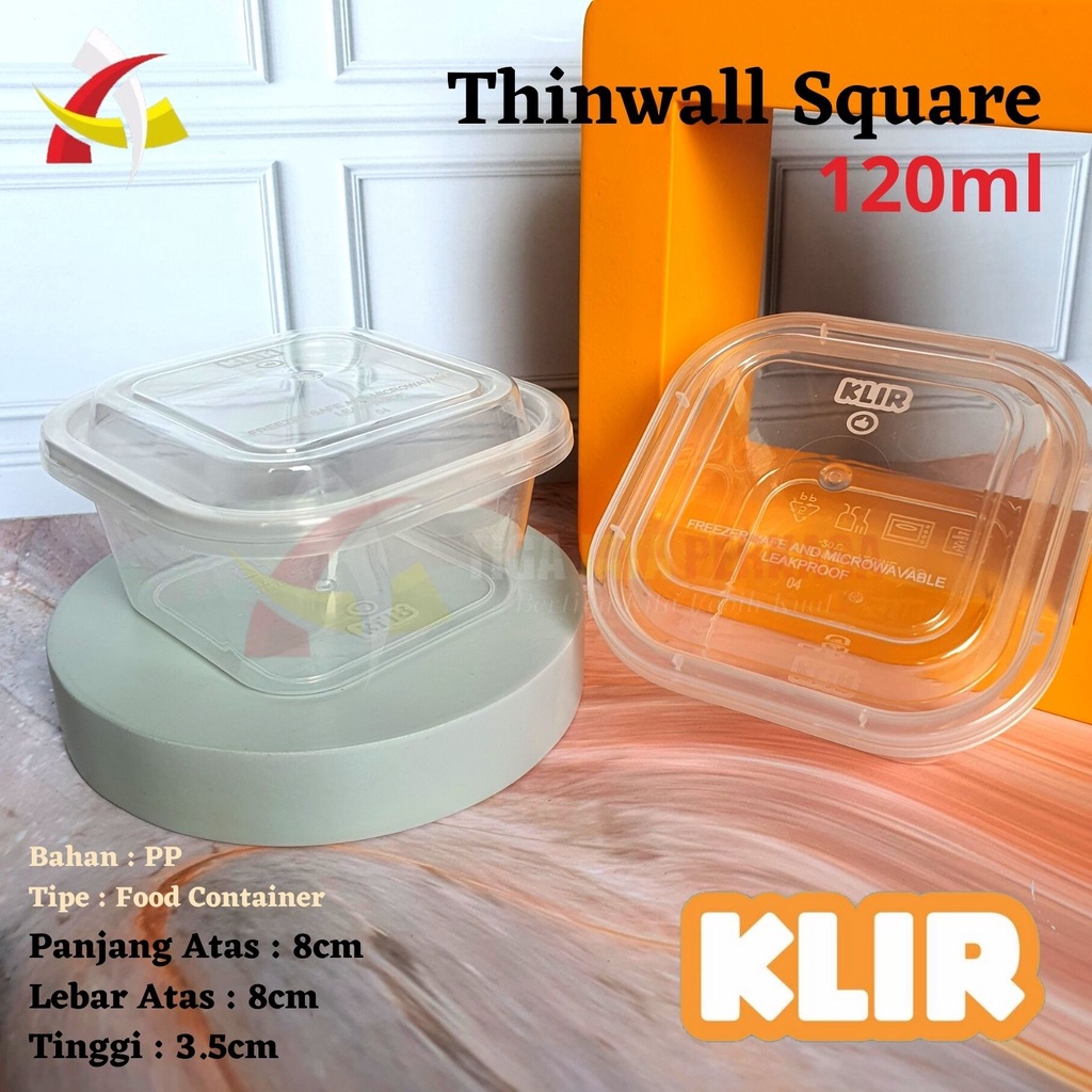 Jual Thinwall Square 120ml Thinwall 120ml Kotak Kotak Puding Klir