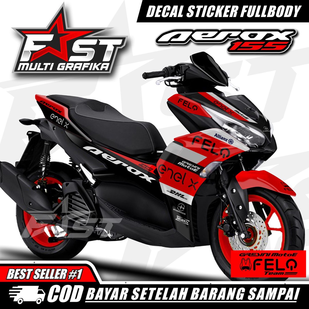 Jual New Decal Yamaha Aerox Sticker Aerox New 155 Full Body Terbaru ...