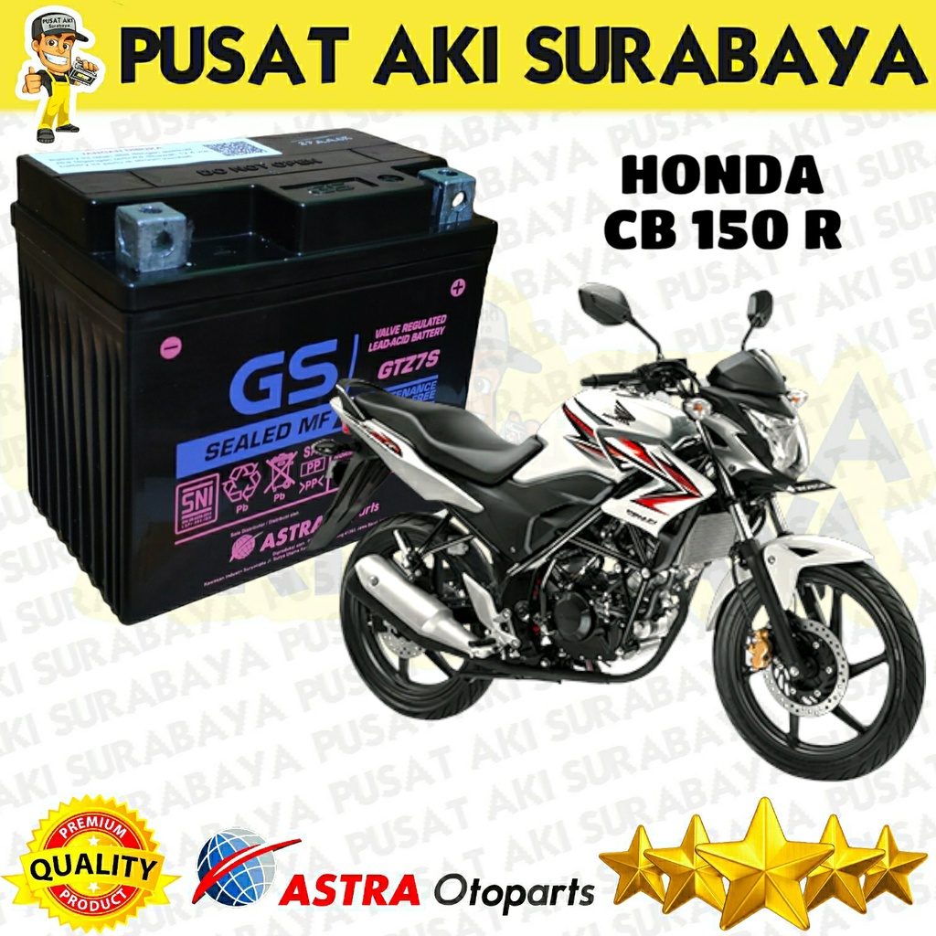 Jual AKI KERING CB 150 R GS ASTRA GTZ7S ACCU HONDA VARIO 125 VARIO 150 ...