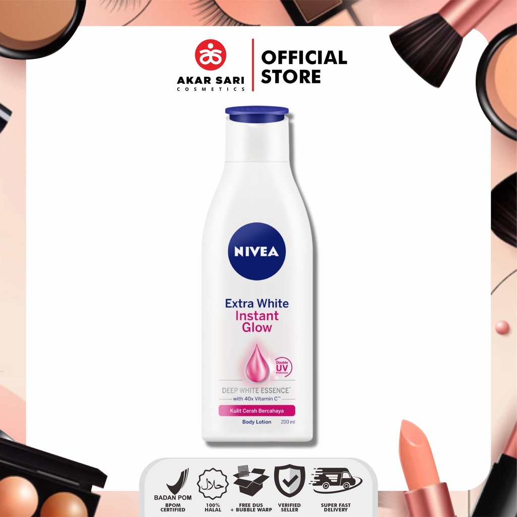 Jual Nivea Extra White Instant Glow Body Lotion 200 Ml Shopee Indonesia