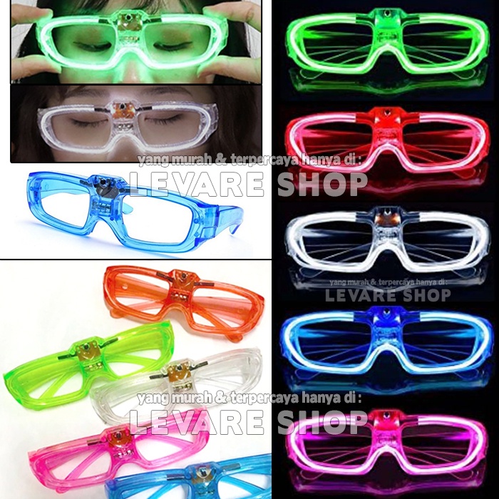 Jual LED Glasses Polos Kacamata Nyala Lampu Glow Kaca Mata Glowing ...